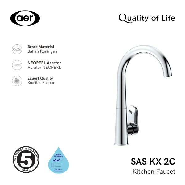 AER Kran Dapur Dingin Keran Air Kuningan - Kitchen Faucet SAS KX2C ...