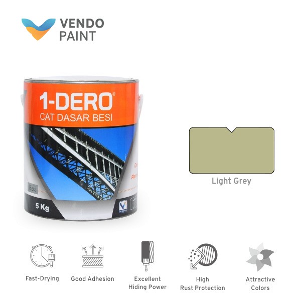 Cat Dasar/Meni Besi 1-Dero 5 kg Light Grey | Sutindo Store