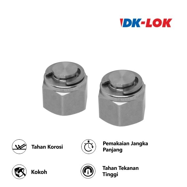 Fitting DK-Lok Plug SS316 3/8 In | Sutindo Store
