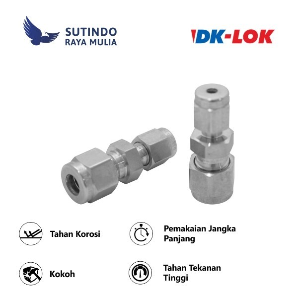 Fitting DK-Lok Reducing Union SS316 1/4 In x 1/8 In | Sutindo Store