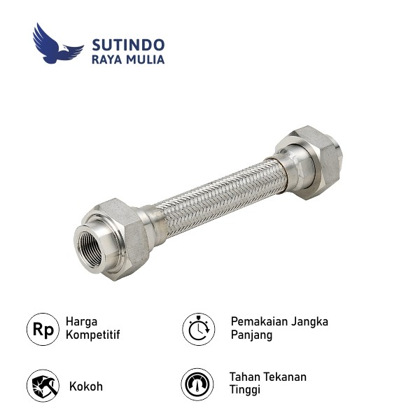 Flexible Hose SS304 1 In X 30 CM | Sutindo Store