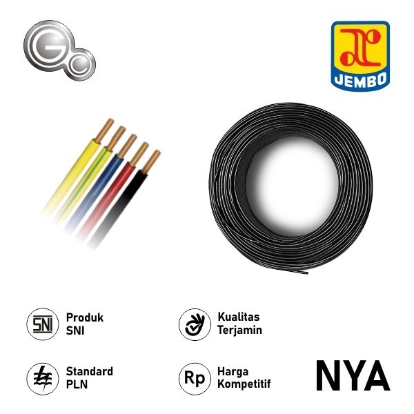 Kabel Listrik Jembo Hitam NYA 1 x 1.5MM x 100 M | Sutindo Store