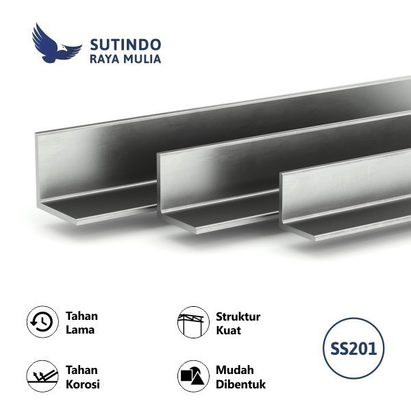 Siku Stainless SS 304 50 x 50 MM x 4 MM x 6 Meter | Sutindo Store