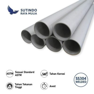 Pipa Stainless Steel 304 Welded SCH 20 3 In x 6 M | Sutindo Store